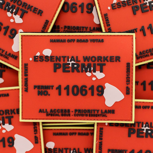 Essential Worker Permit Patch – Hawaii Off Road Yotas