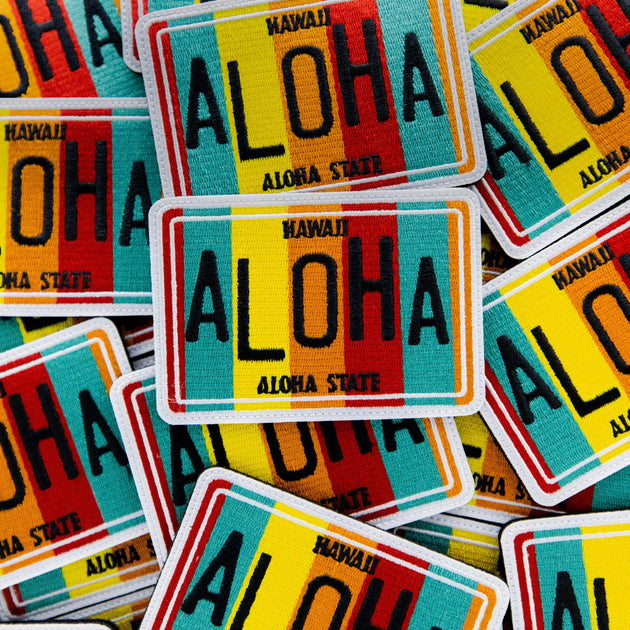 Aloha License Plate Patch – Hawaii Off Road Yotas
